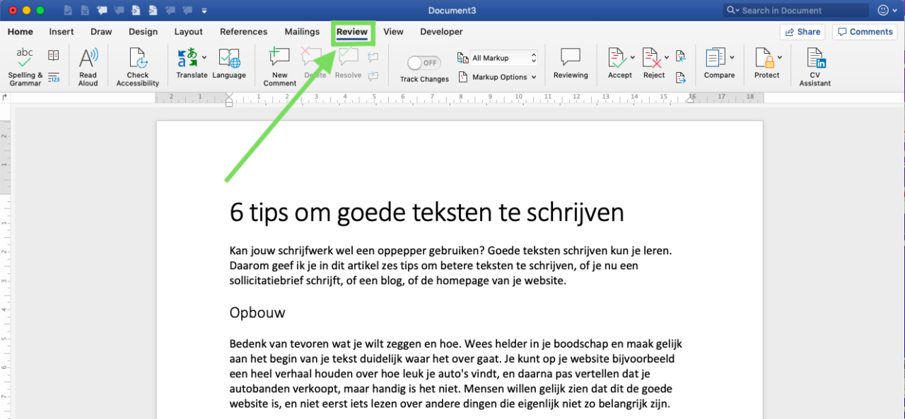 Wijzigingen bijhouden (track changes) in Word | Mevrouw Alfabet